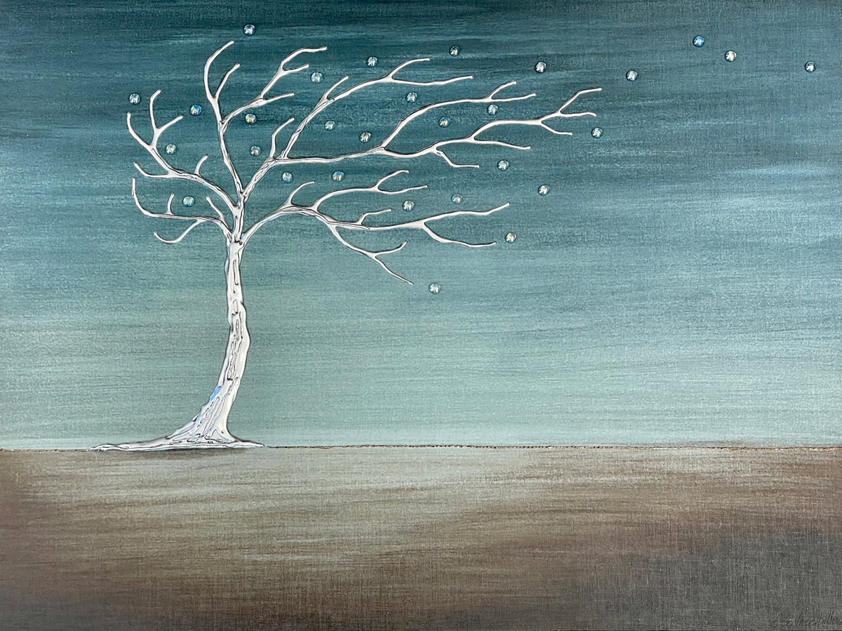 Windy Tree - Glass Leaves (canvas wrap) – Brian Billow & Michele Scrivner